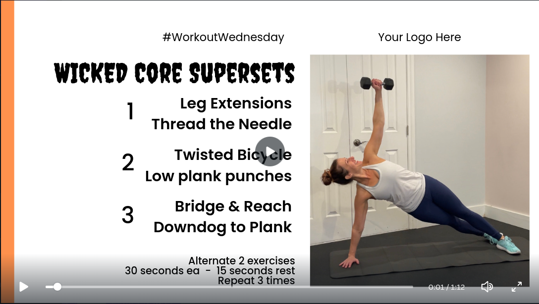 White Label Workout For Oct 10: WICKED Core Supersets! | White Label ...