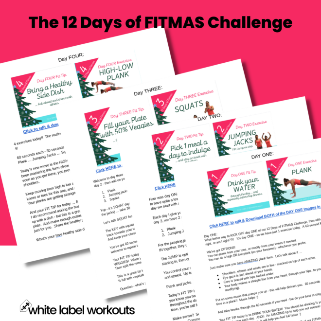 The 12 Days of FITMAS Challenge – White Label Workouts