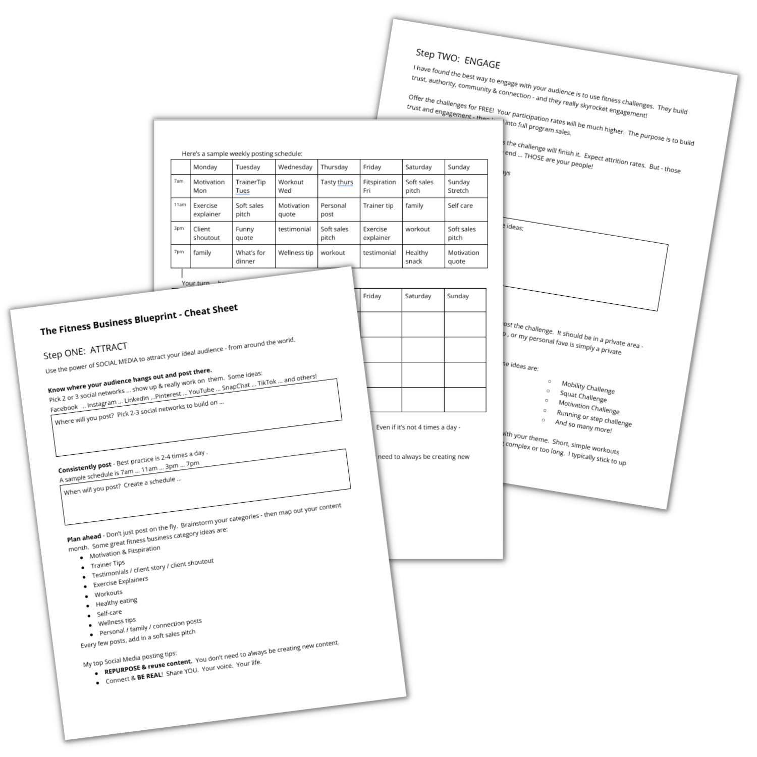 Cheat Sheet | White Label Workouts