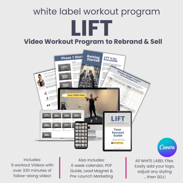White Label LIFT Workout Program + Upper Strength Challenge BUNDLE ...