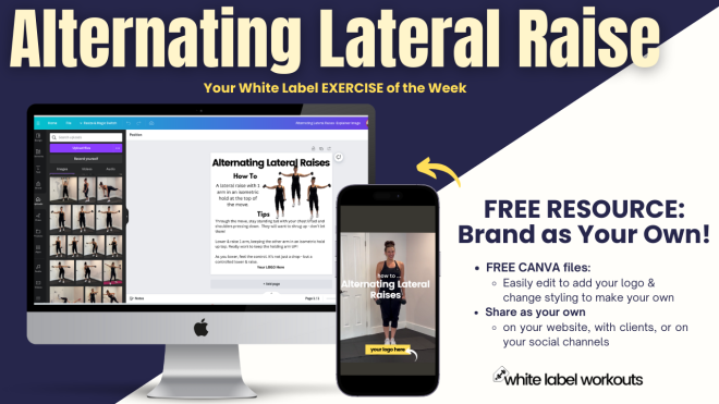 Alternating Isometric Lateral Raise: Your WHITE LABEL Exercise ...